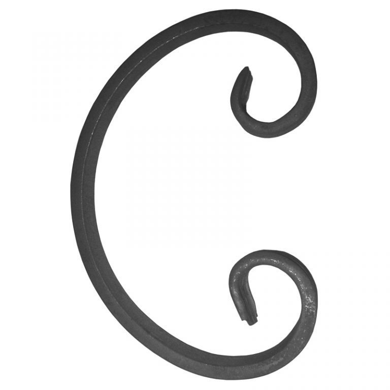 80/A/10 12 x 6mm FORGED C-SCROLL 95 x 140mm