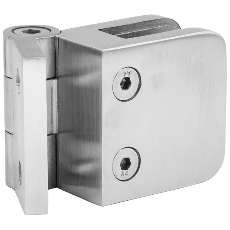 SSGCH40116S LARGE SQUARE GLASS CLIP SS316 HINGED FLAT