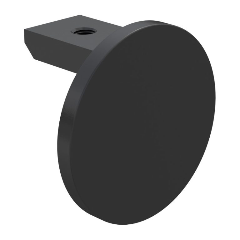 Aluminum Round Cap Rail End Cap - SSUTALR1B | Euro EAC